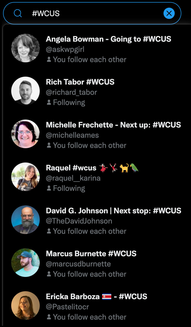 On Twitter? Letting People Know You’re at WordCamp US – WordCamp US 2022